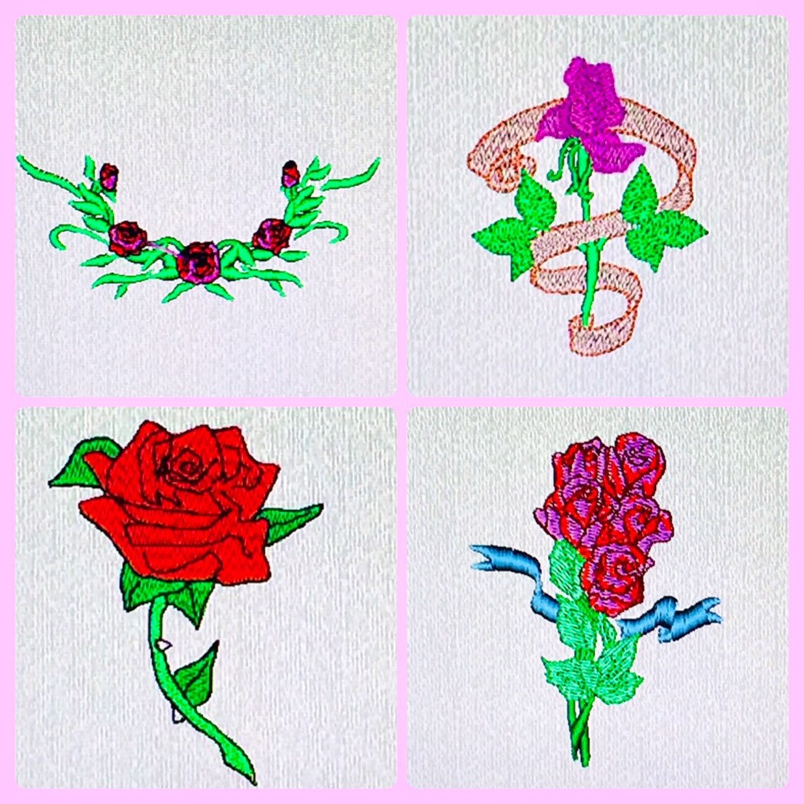 Roses Embroidery Designs Disk for Husqvarna Viking Designer 1 - Etsy