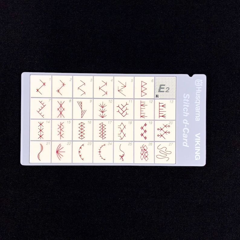 Crazy Quilt & Patchwork Stitches D-card e2 for Husqvarna Viking ...