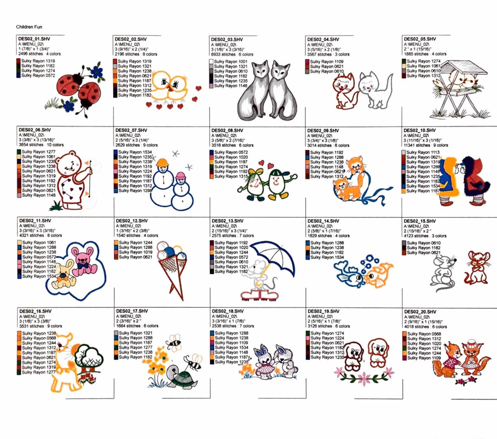 Children Fun Embroidery Designs Floppy Disk for Husqvarna - Etsy