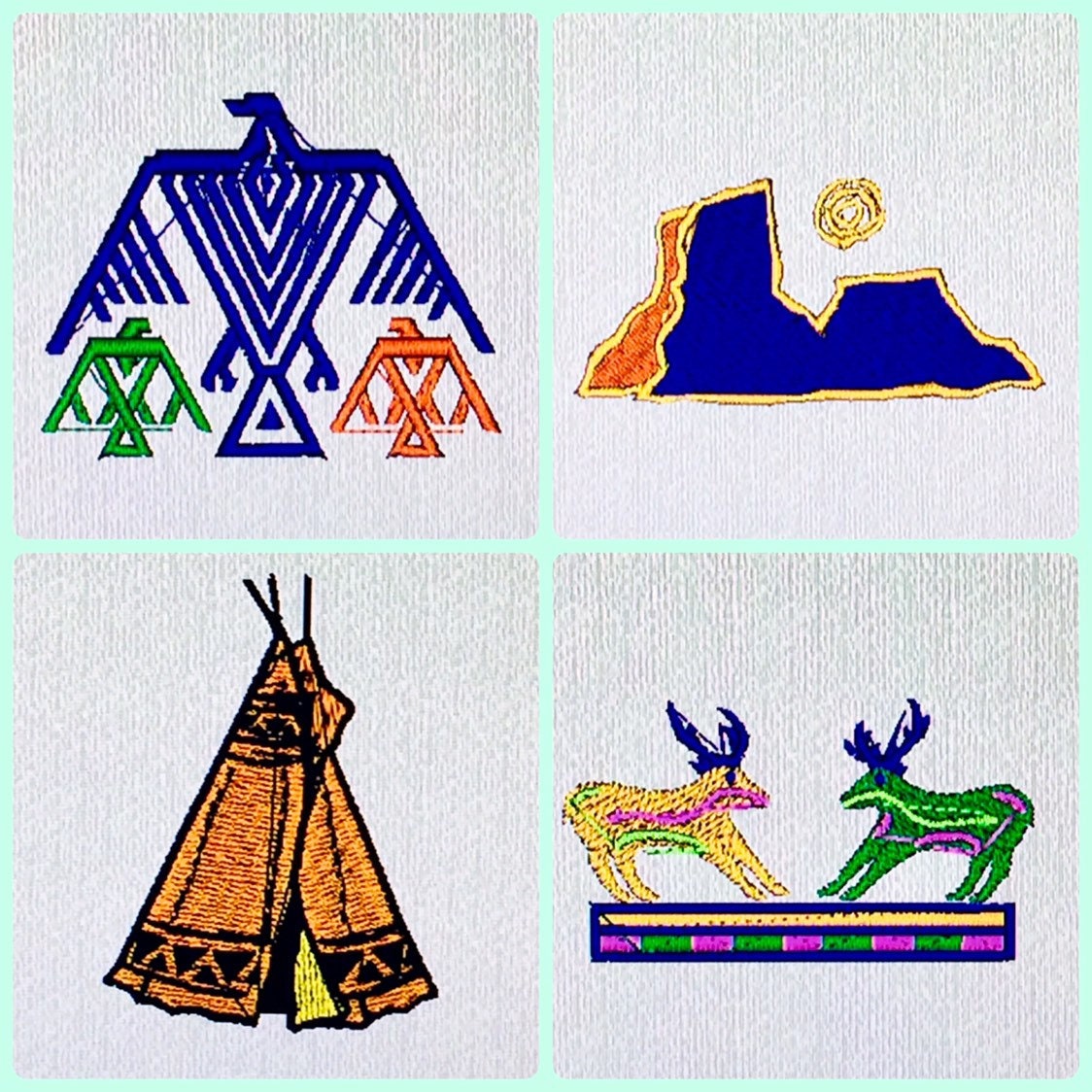 Native American 2 Embroidery Designs Disk for Husqvarna - Etsy