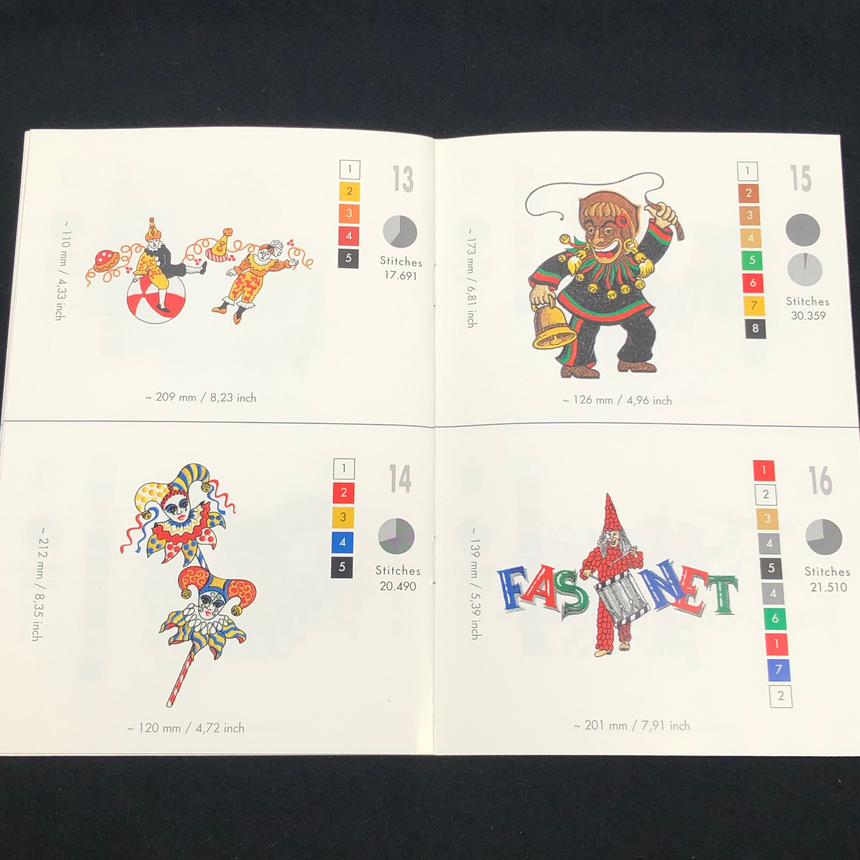 Carnival Embroidery Designs Card 321 for Pfaff Creative 2140 - Etsy