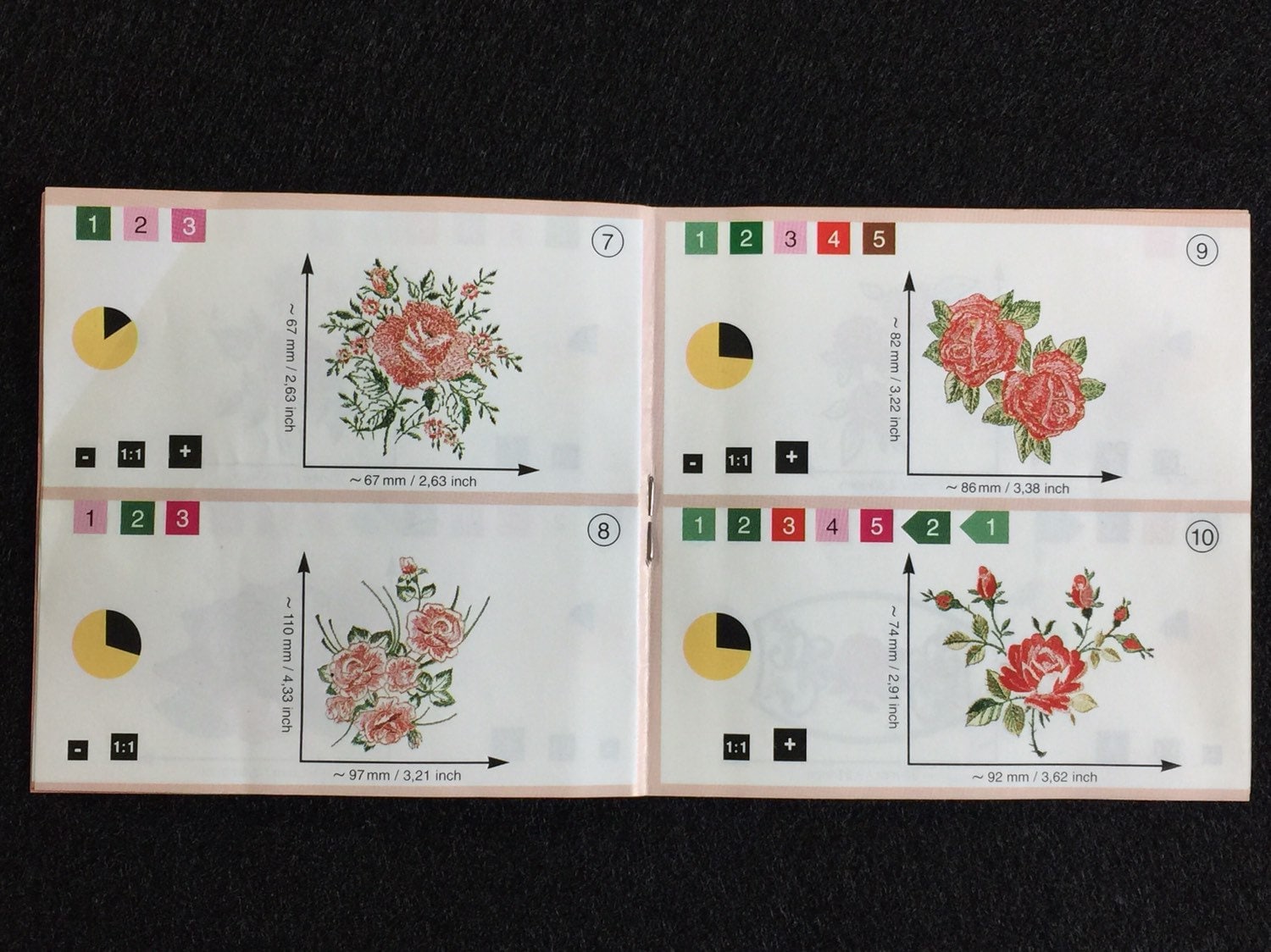 Roses Flowers Embroidery Designs Card 36 for Pfaff Creative 7570 7560 ...