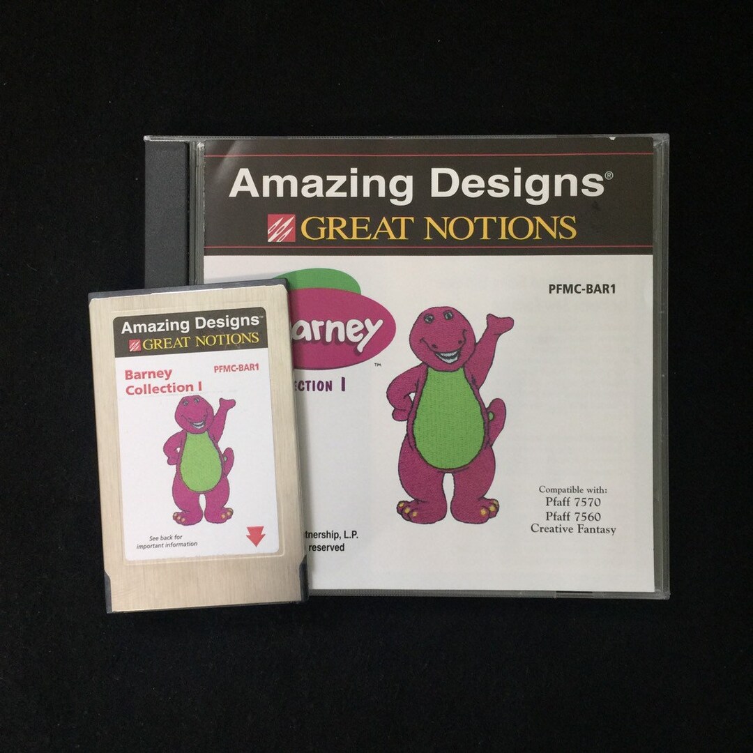 Barney Collection Embroidery Designs Card for Pfaff 7570, 7560 and ...