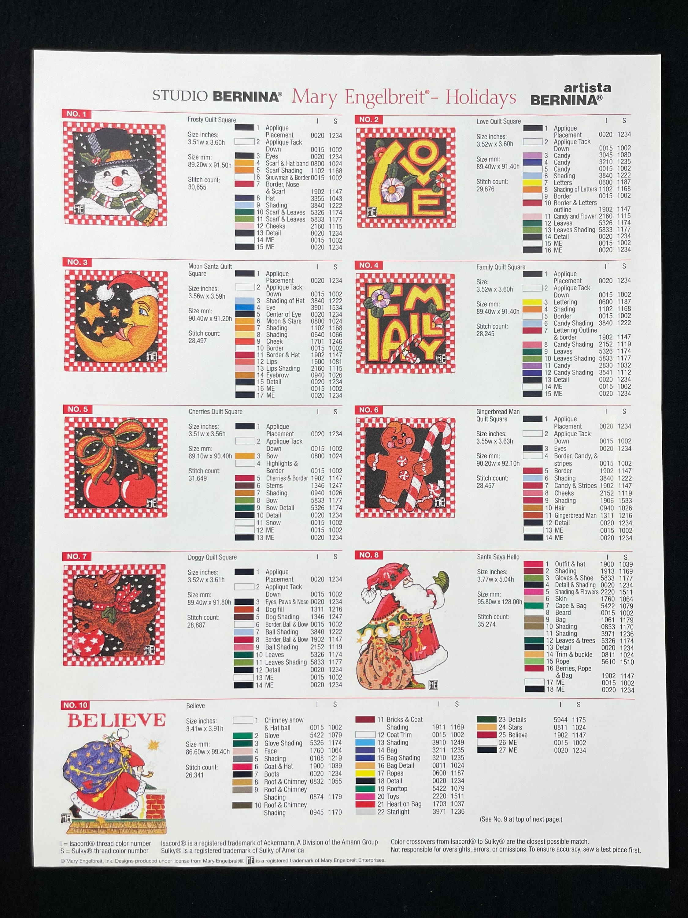 Mary Engelbreit Holidays Embroidery Designs Card 521 for Bernina ...