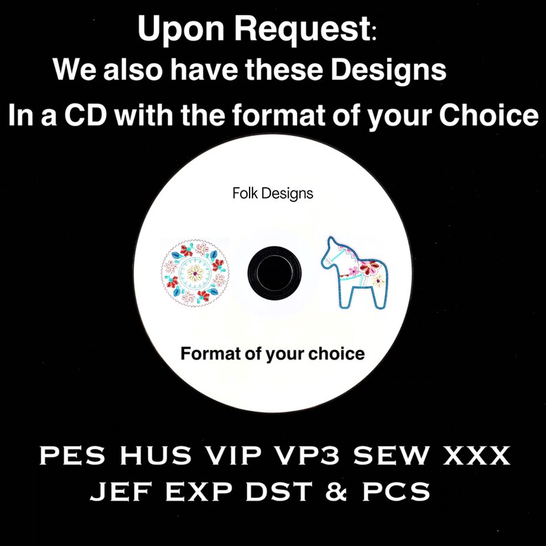 Folk Embroidery Designs Floppy Disk for Husqvarna Viking Designer 1 ...
