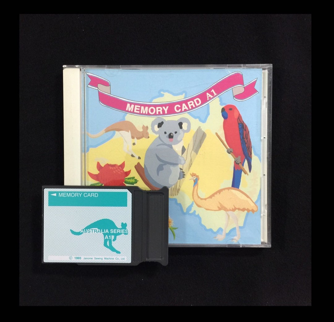 Australia Embroidery Designs Card #A1 for Janome 8000 9000 Elna Kenmore ...
