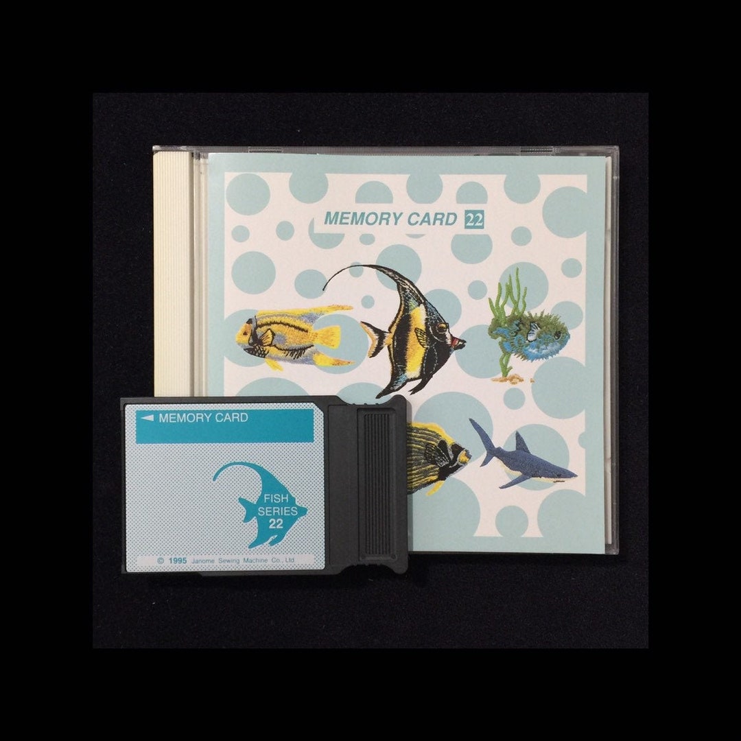Fish Embroidery Designs Card #22 for Janome 8000 9000 Elna Kenmore ...