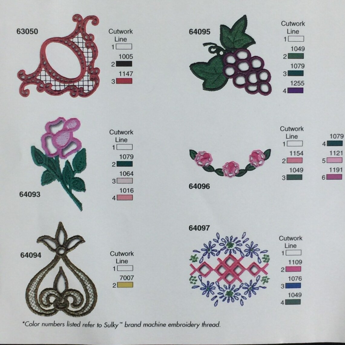 Cutwork Collection Embroidery Designs Card for Pfaff 7570, 7560 and ...