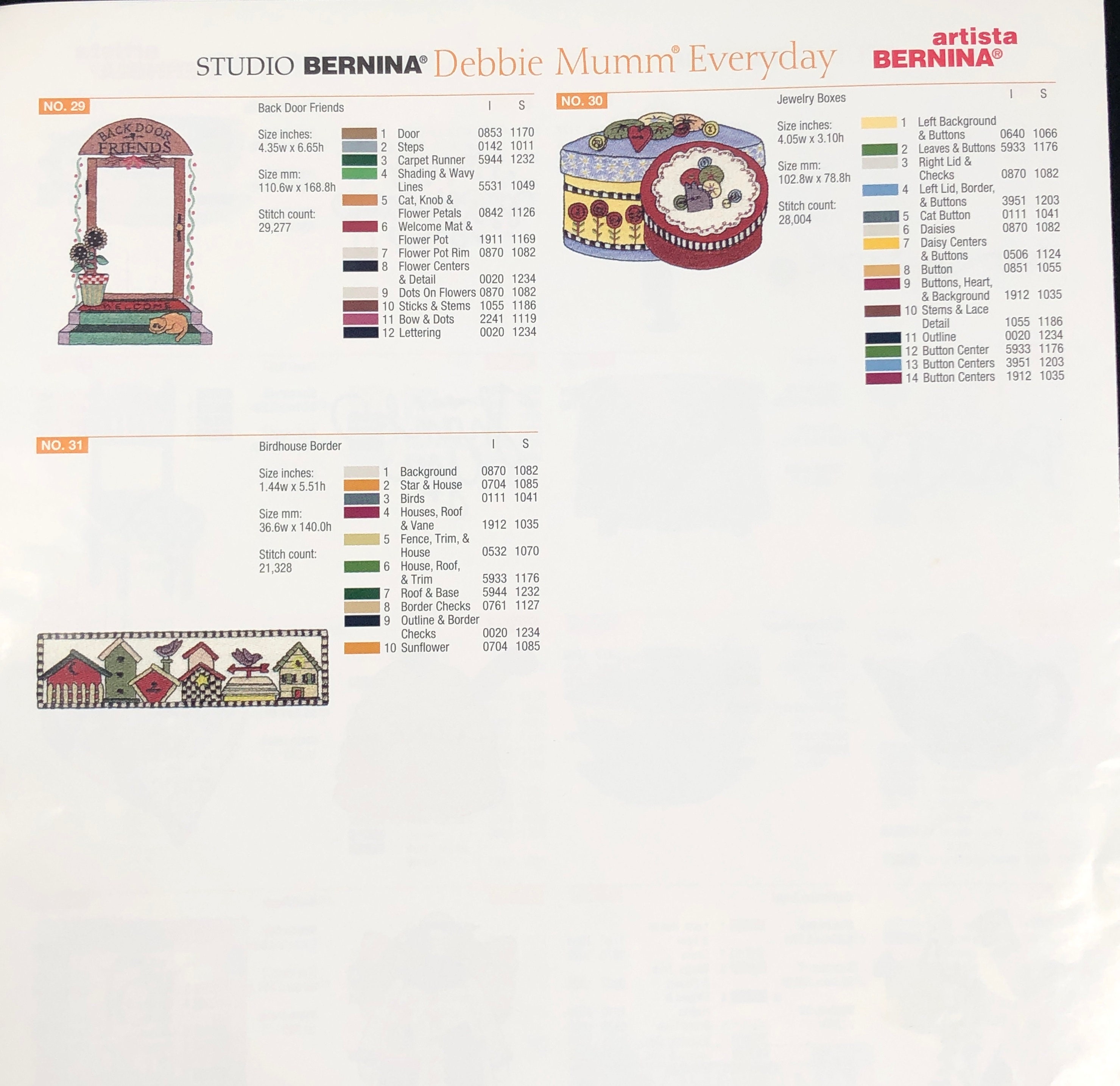 Debbie Mumm Everyday Embroidery Designs Card 524 for Bernina - Etsy