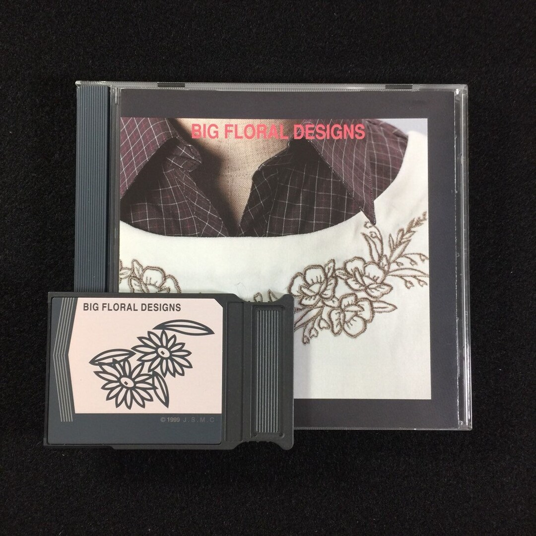 Big Floral Embroidery Designs Card for Janome Elna Kenmore Embroidery ...