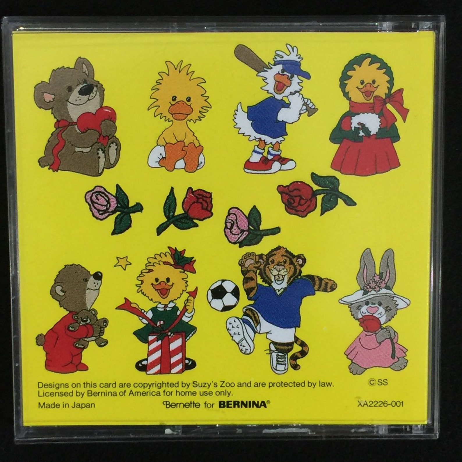 Suzy's Zoo Embroidery Designs Card #101 for Brother Bernina Deco White ...