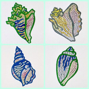 Fancy Sea Shells Embroidery Designs Disk for Husqvarna Viking Designer ...