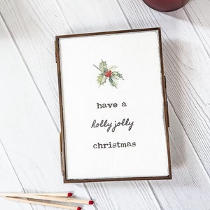 Have a Holly Jolly Christmas Quote on 5x7, 8x10, 11x14 Handmade Paper ...