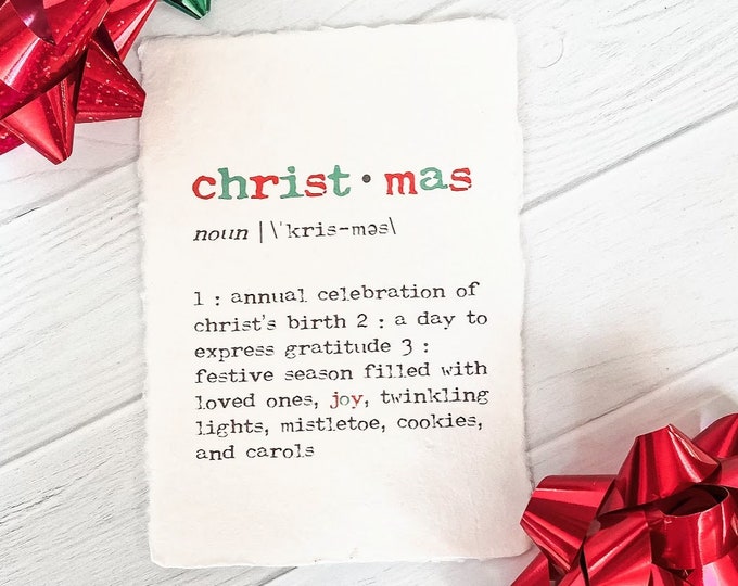 Christmas Definition Print in Typewriter Font on 5x7, 8x10, 11x14 ...