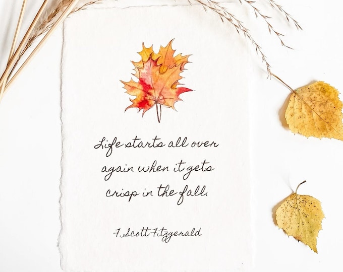 Life Starts All Over Again When It Gets Crisp in the Fall Fitzgerald ...