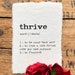 Thrive Definition Print in Typewriter Font on 5x7, 8x10, 11x14 Handmade ...