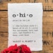 Ohio Definition Print in Typewriter Font on Handmade Paper, Ohio State ...