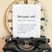 Haunted Definition Print in Typewriter Font on 5x7, 8x10, 11x14 ...