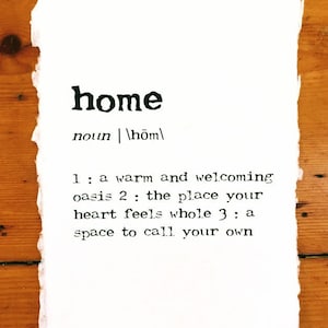 Home Definition Print in Typewriter Font on 5x7, 8x10, 11x14 Handmade ...