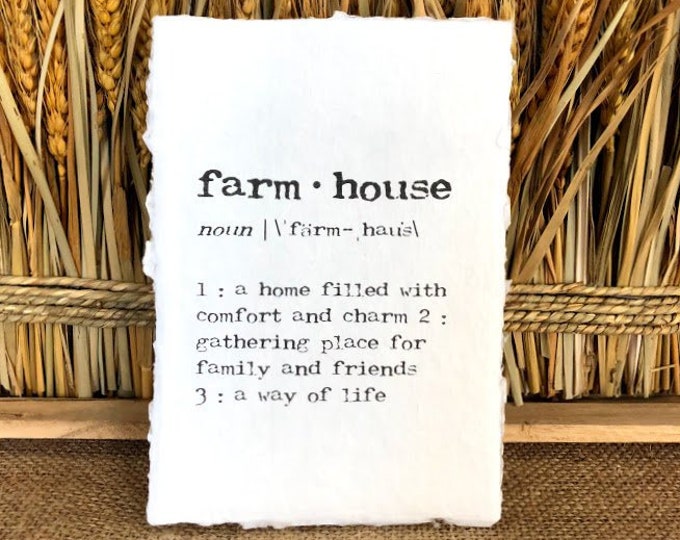 Farmhouse Definition Print in Typewriter Font on 5x7, 8x10, 11x14 ...