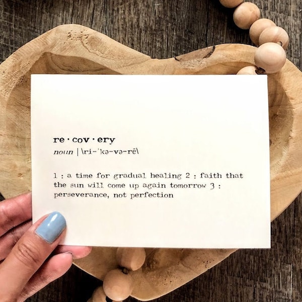 Recovery Cards - Etsy