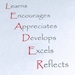 Leader Acronym Greeting Card With Envelope and Rose Sticker, Size 4x5.5 ...