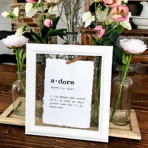 Adore Definition Print in Typewriter Font on 5x7, 8x10, 11x14 Handmade ...