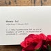 Custom Word Definition Greeting Card in Typewriter Font With Envelope ...