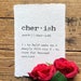 Cherish Definition Print in Typewriter Font on 5x7, 8x10, 11x14 ...