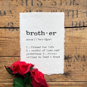 Brother Definition Print in Typewriter Font on 5x7, 8x10, 11x14 ...
