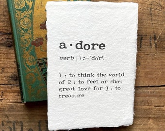 Admire Definition Print in Typewriter Font on 5x7 or 8x10 | Etsy