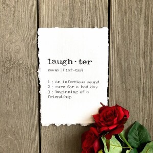 Laughter Definition Print in Typewriter Font on 5x7, 8x10, 11x14 ...