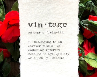 Antique Definition Print in Typewriter Font on 5x7 or 8x10 | Etsy