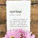 Spring Definition Print in Typewriter Font on 5x7, 8x10, 11x14 Handmade ...