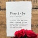 Family Definition Print in Typewriter Font on 5x7, 8x10, 11x14 Handmade ...