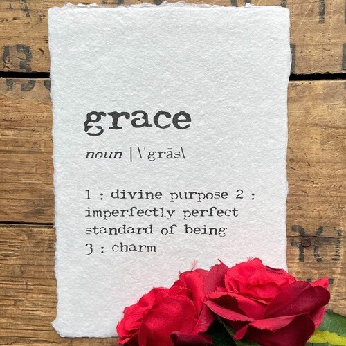 Grace Definition Print in Typewriter Font on 5x7 8x10 11x14 - Etsy