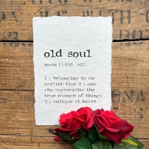 Old Soul Definition Print in Typewriter Font on 5x7, 8x10, 11x14 ...