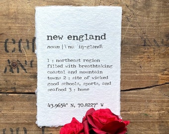 Ocean Definition Print in Typewriter Font on 5x7 8x10 11x14 - Etsy