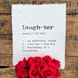 Laughter Definition Print in Typewriter Font on 5x7, 8x10, 11x14 ...