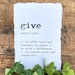 Give Definition Print in Typewriter Font on 5x7, 8x10, 11x14 Handmade ...