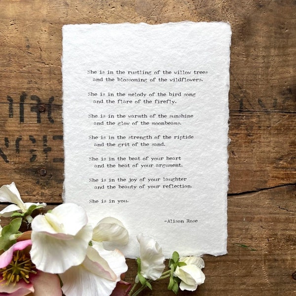 She is Not Gone Poem - Etsy
