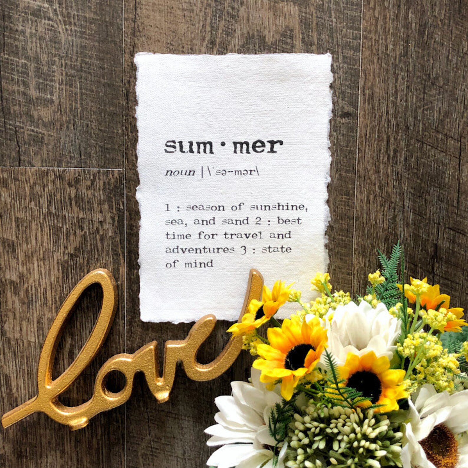 Summer Definition Print in Typewriter Font on 5x7 or 8x10 | Etsy