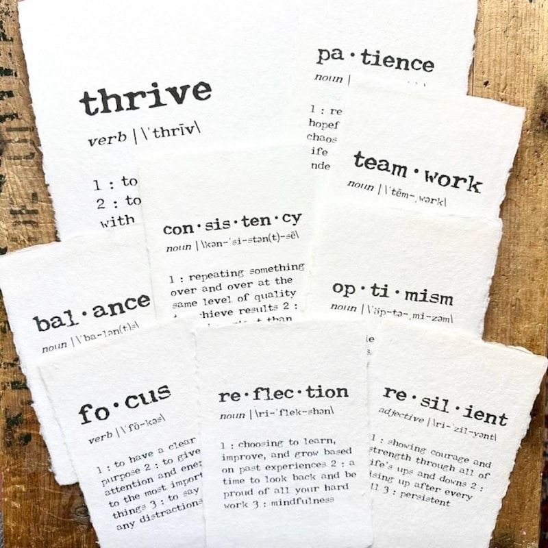 Custom Handmade Word Print - Etsy