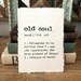 Old Soul Definition Print in Typewriter Font on 5x7, 8x10, 11x14 ...