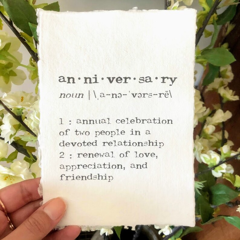 Anniversary Definition Print In Typewriter Font On 5x7 Or 8x10 Etsy Anniversary Definition Print In Typewriter Font On 5x7 Or 8x10 Etsy