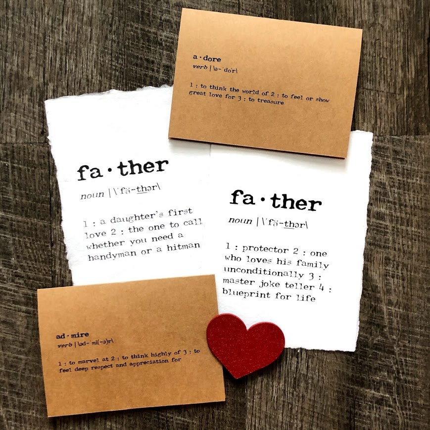 Father (from Anyone) Definition Print in Typewriter Font on 5x7, 8x10 ...