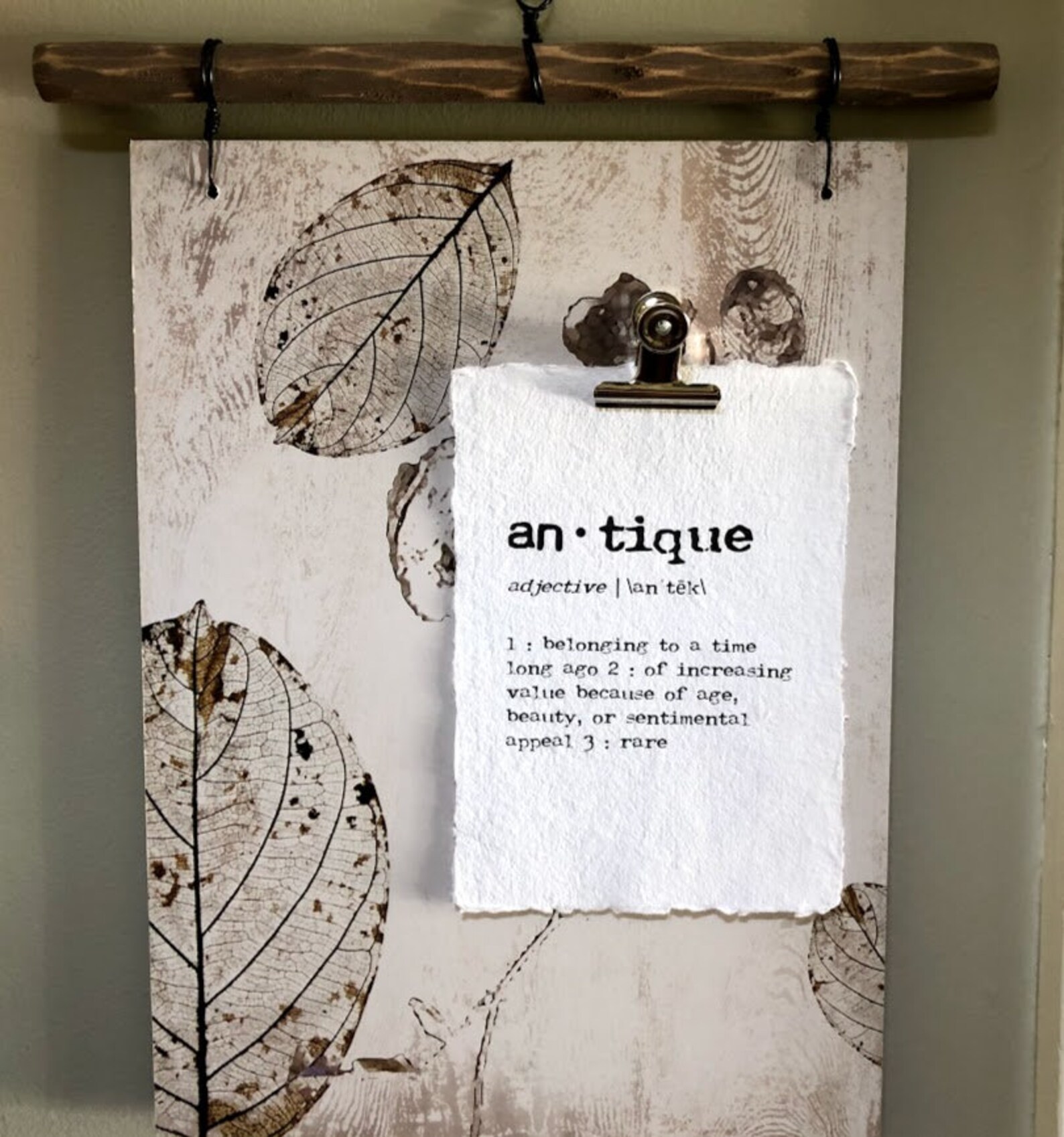 Antique Definition Print in Typewriter Font on 5x7 8x10 - Etsy