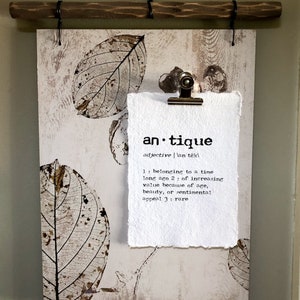 Antique Definition Print in Typewriter Font on 5x7, 8x10, 11x14 ...