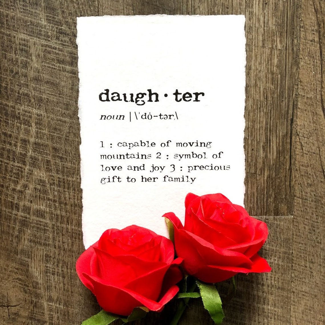 Daughter Definition Print in Typewriter Font on 5x7 8x10 - Etsy