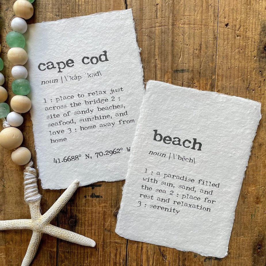Beach Definition Print in Typewriter Font on 5x7 8x10 or - Etsy
